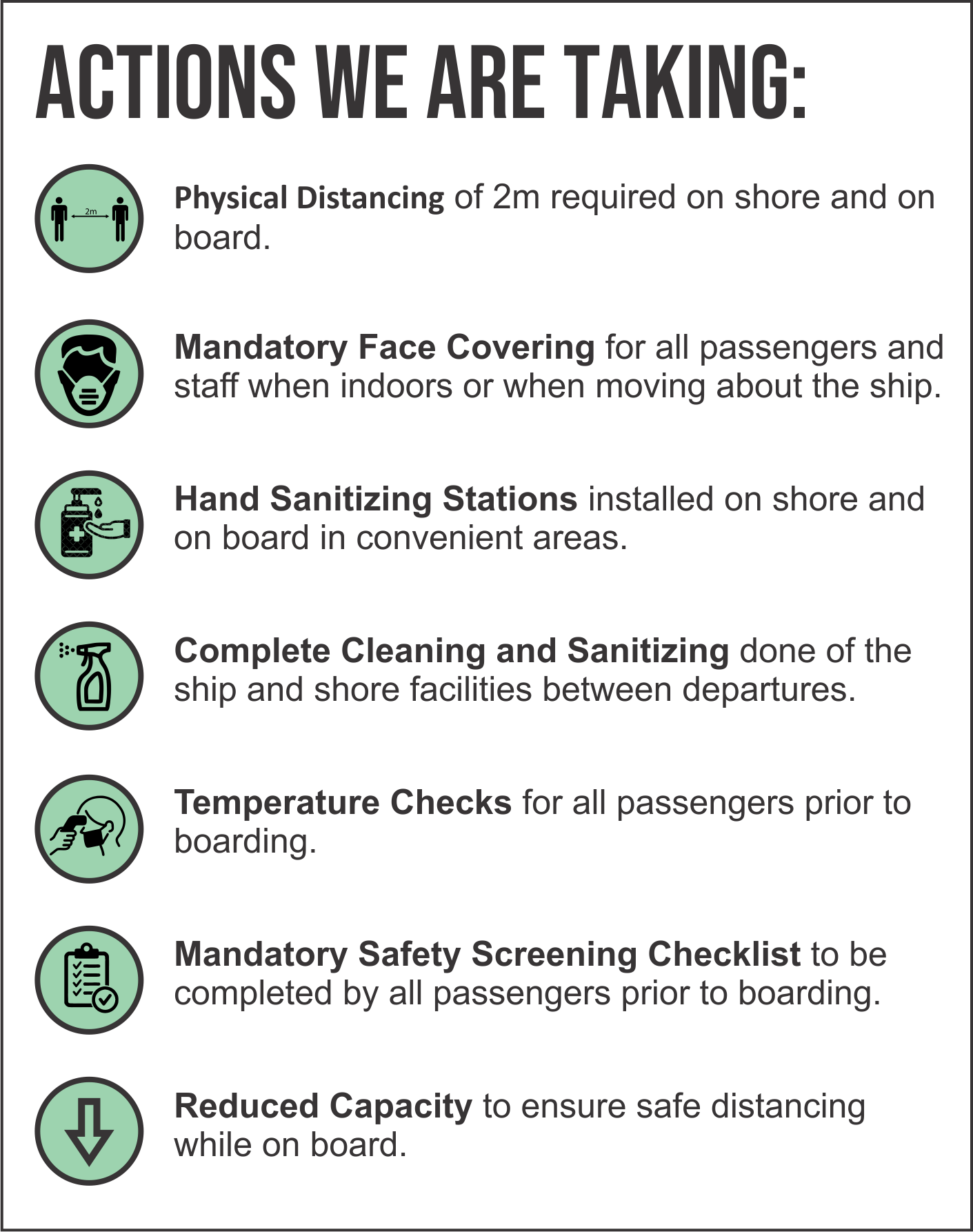 covid safety procedures diagram MSA | Muskoka Steamships and Discovery ...