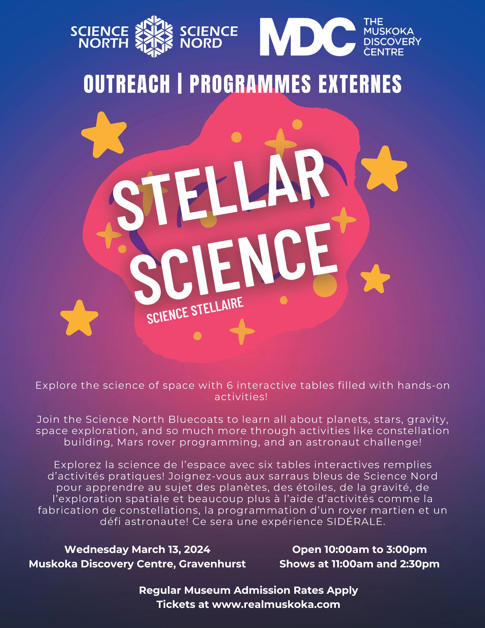 Stellar Science at MDC | Muskoka Steamships and Discovery Centre