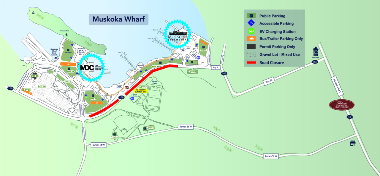 Wharf Map with Legend v2 | Muskoka Steamships and Discovery Centre