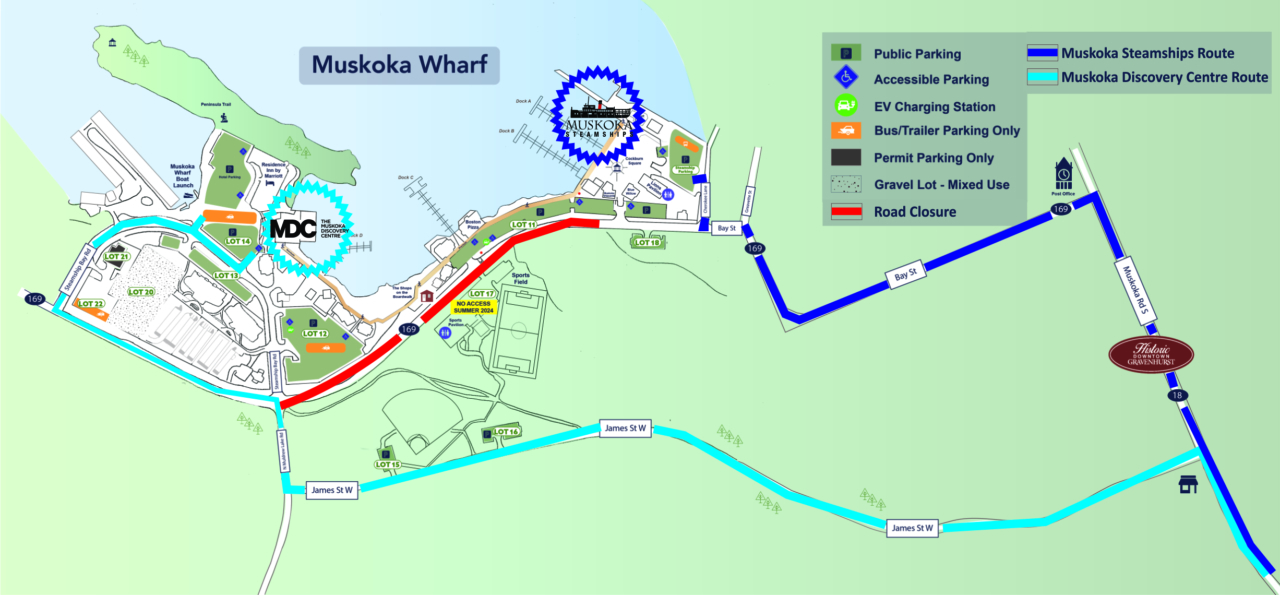 Wharf Map with Legend v3 | Muskoka Steamships and Discovery Centre